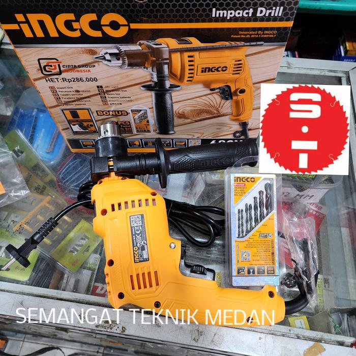 Jual ID6808 MESIN BOR TANGAN BETON IMPACT DRILL 13mm INGCO SUPER SELECT ...