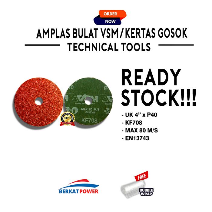 Jual Amplas Bulat VSM 4'' P40 KF708 Technical Tools - BOX ISI 25 PCS ...