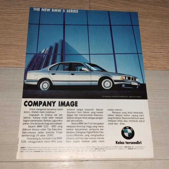 Jual Iklan Cetak Jadul The New BMW 5 Series kelas tersendiri - Kota ...