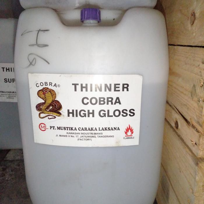 Jual THINNER COBRA HG 1 JERIGEN 20 LITER / THINNER HG - Jakarta Barat ...