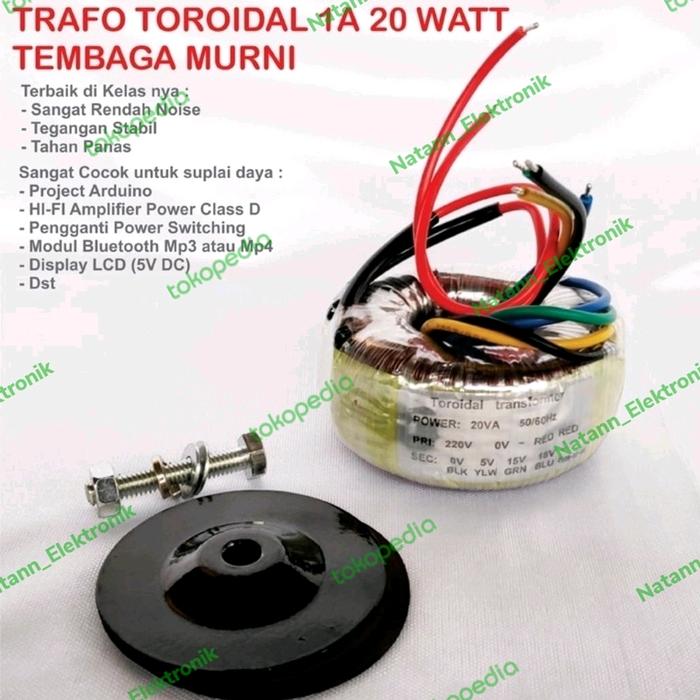 Jual trafo travo toroid toroidal nol 1a 1ampere 1 ampere 5v 15v 18v ...