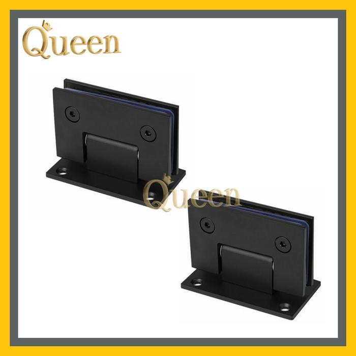 Jual SHOWER HINGE BLACK/ENGSEL PINTU KACA TEMBOK HITAM PREMIUM ...