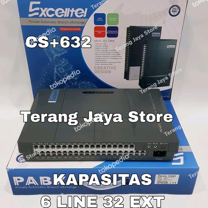 Jual Pabx Excelltel CS632 PABX 6 line 32 Ext PABX Excelltel CS+632 PBX ...
