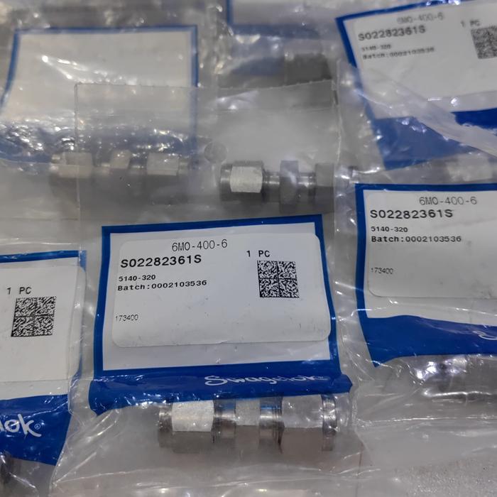 Jual Union Tube 1/4" OD 6-Moly Alloys 254 SMO Swagelok 6MO-400-6 - Kota ...