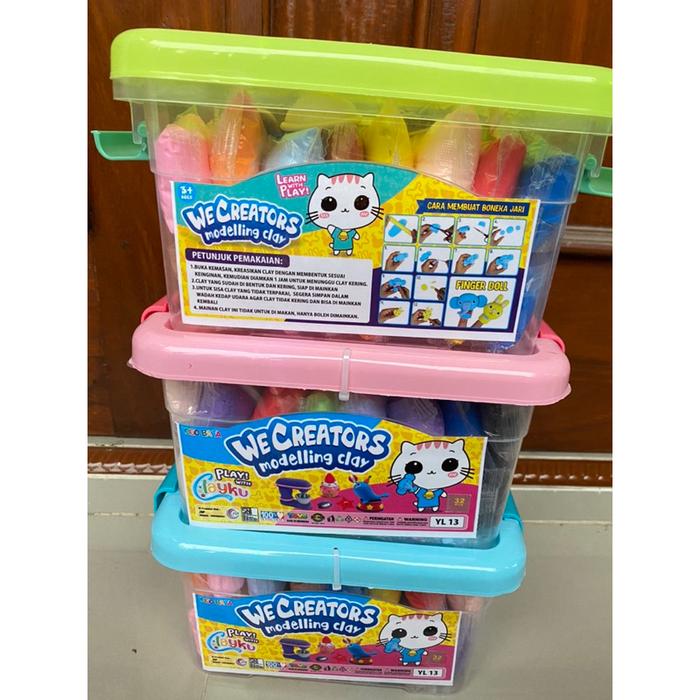 Jual Isi 32 Clay Magic Clay Dough Mainan Anak Edukasi Isi 32 Pcs Murah ...