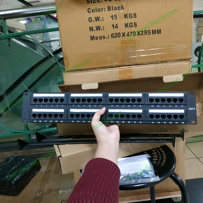 Jual Patch Panel 48 Port 2U Include Modular cat6 - Jakarta Pusat ...