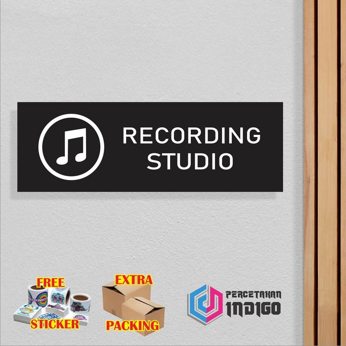 Jual Papan tanda akrilik sign board Recording Studio - Kab. Bekasi - PERCETAKAN INDIGO | Tokopedia