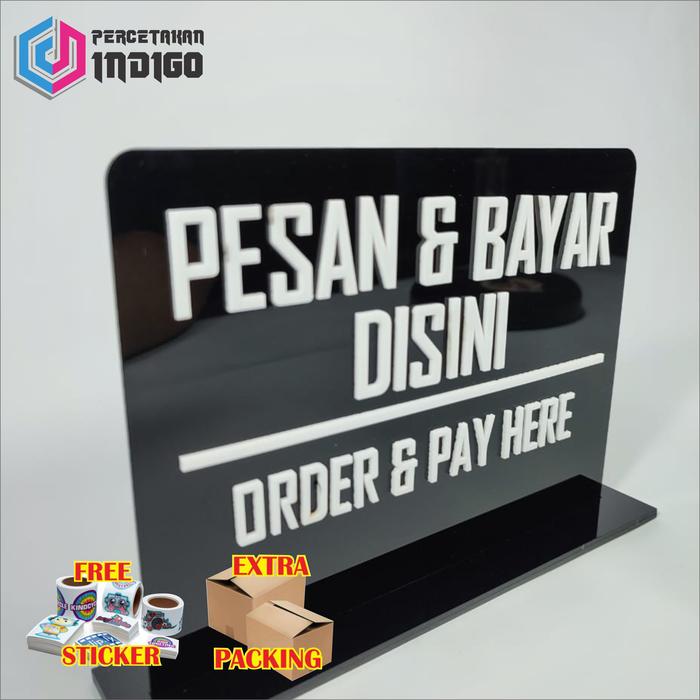 Jual Papan Tanda Sign Pesan Dan Bayar Disini Standing Di Seller Rosaria ...