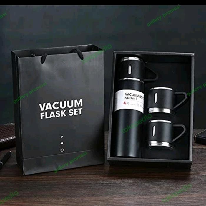 Jual termos vacuum flask set custom / flask gif set 3 in 1 / tumbler ...