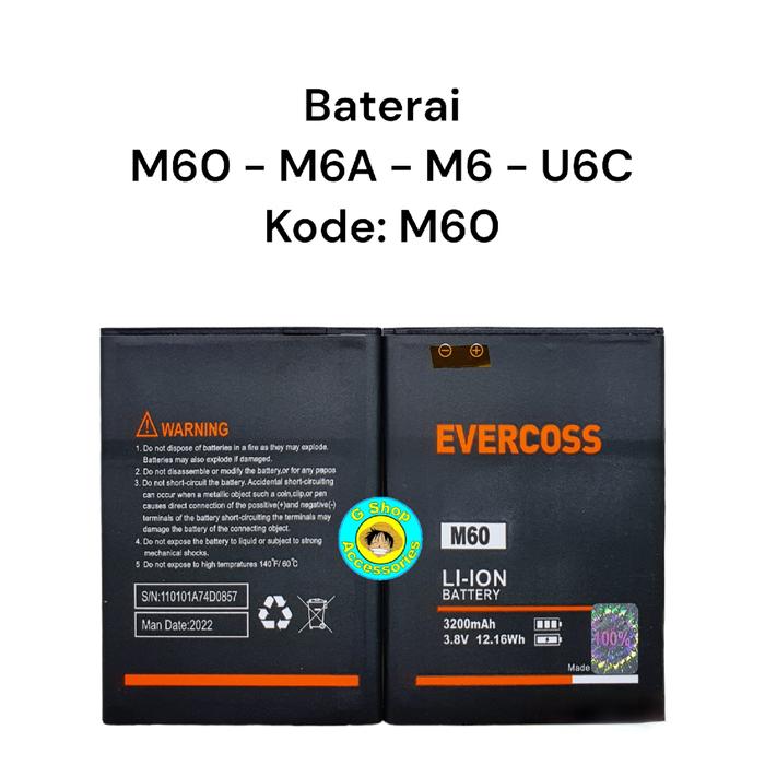 Promo Baterai Batre Original Evercoss M6A M60 M6 U6C Battery - Jakarta Barat - G Shop Acc ...