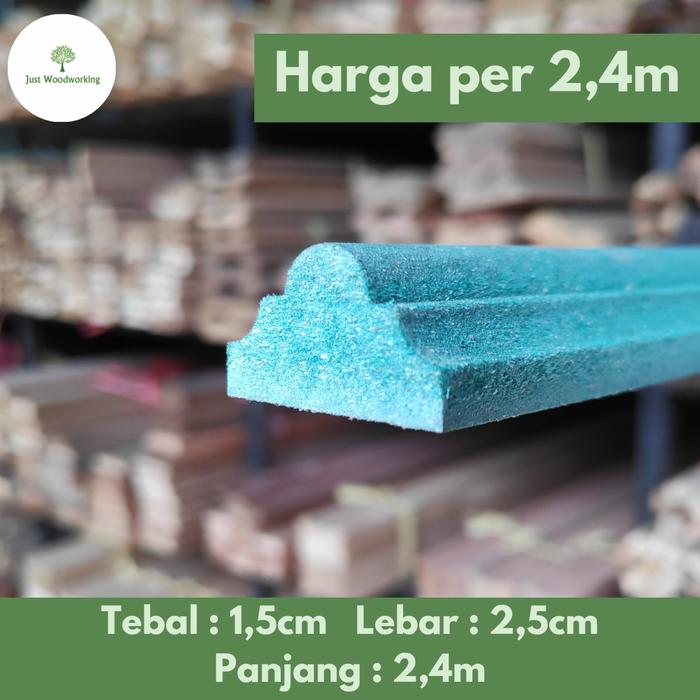 Jual JU-A7 LIST PROFIL HMR HIJAU WALL MOULDING WAINSCOTING WALL PANEL ...