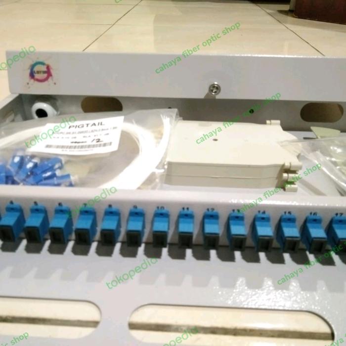 Jual OTB ,optik terminal box SC 24 core 1U komplit pigtail & adapter ...