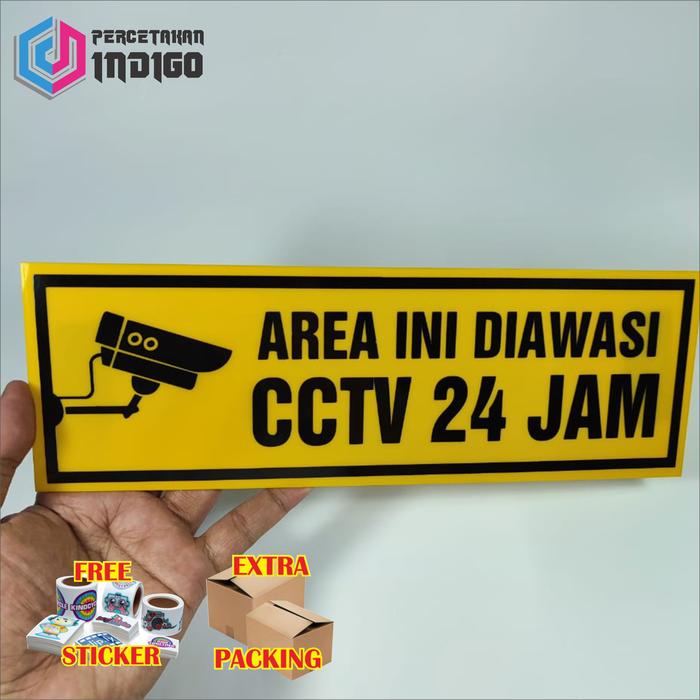 Jual Papan tanda akrilik sign board area di awasi cctv 24jam - Kab ...