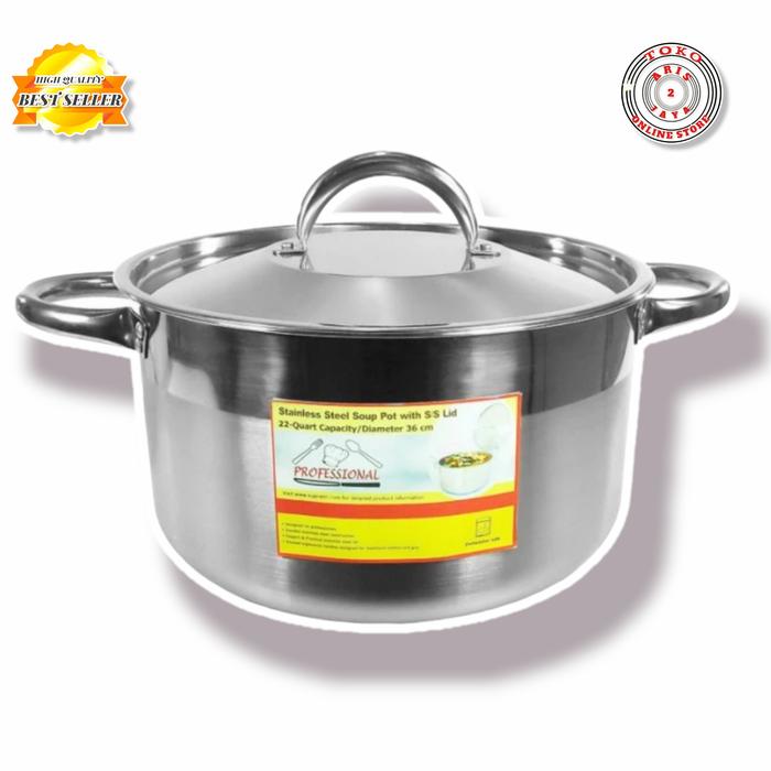Jual PANCI SUPRA SOUP POT STAINLESS TEBAL 30 CM | PANCI MASAK SERBAGUNA ...
