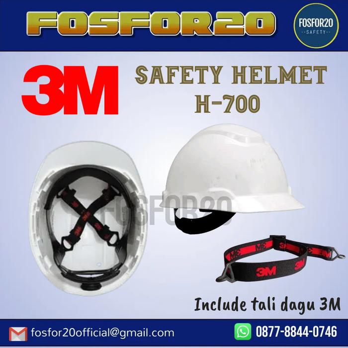 Jual Helm Proyek 3M H700 / Safety Helmet 3M H700 + Tali Dagu 3M ...