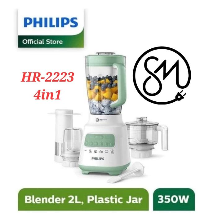 Jual Blender Philips HR-2223 2 L Liter 5000 series HR2223 4in1 - Hijau ...