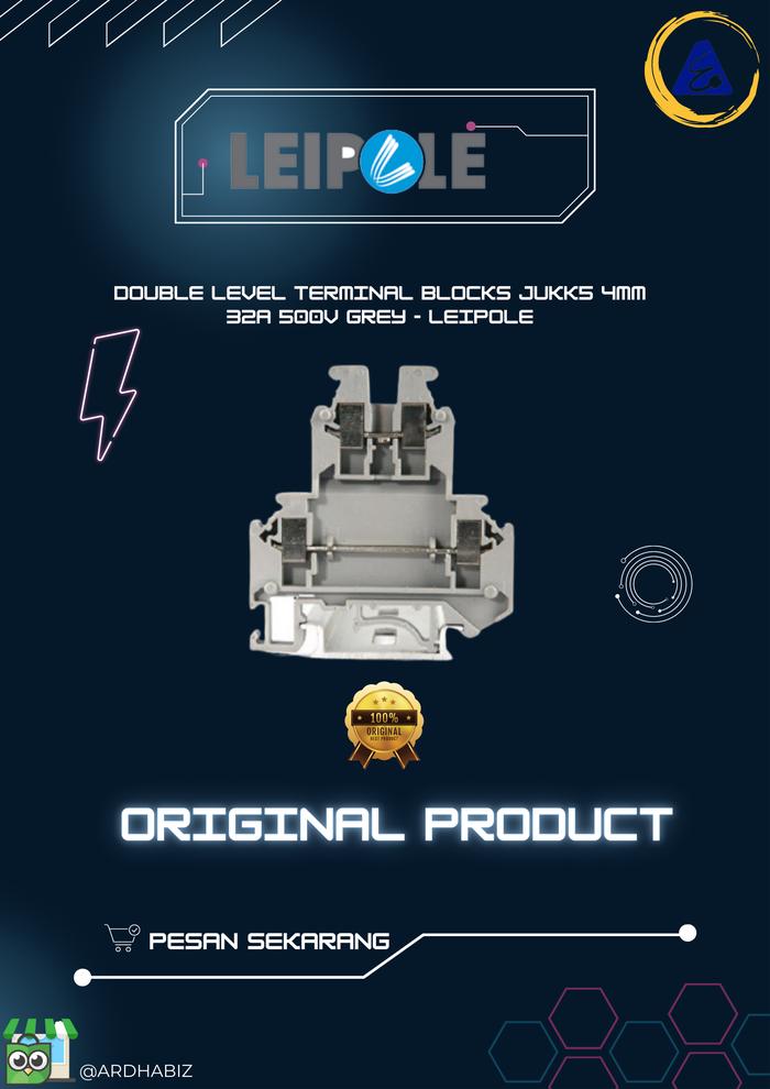 Jual Double Level Terminal Blocks JUKK5 4mm 32A 500V Grey - LEIPOLE - Kab. Karawang - ArdhaBiz ...