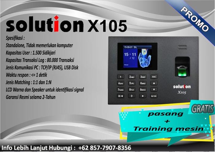 Jual Paket mesin fingerprint solution x105 plus pemasangan unit - Kota ...