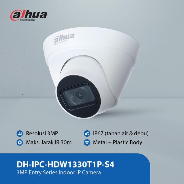 Jual DAHUA CCTV Eyeball IP Camera Indoor 3MP DH-IPC-HDW1330T1-S4 H.265+IP67 - Jakarta Selatan ...