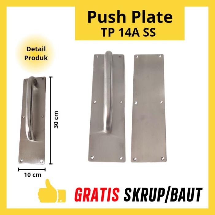 Jual Push Plate Handle Pintu Pull Plate PUSH PLAT Stainless Steel TP ...