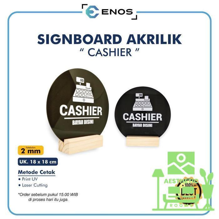 Jual Limited TABLE SIGN KAYU AKRILIK / SIGN PAPAN KASIR / PAPAN MEJA ...