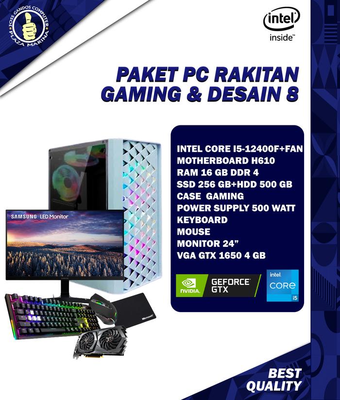Jual PC RAKITAN GAMING&DESAIN 8/INTEL CORE I5-12400F/RAM 16GB/VGA GTX 1650 - Kota Surabaya ...
