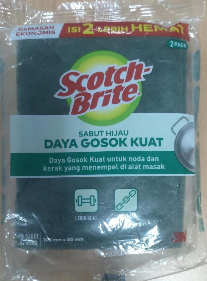 Jual 3M Scotch Brite Sabut Hijau Cuci Piring / ID-10 / ID-pad 2GT (isi ...