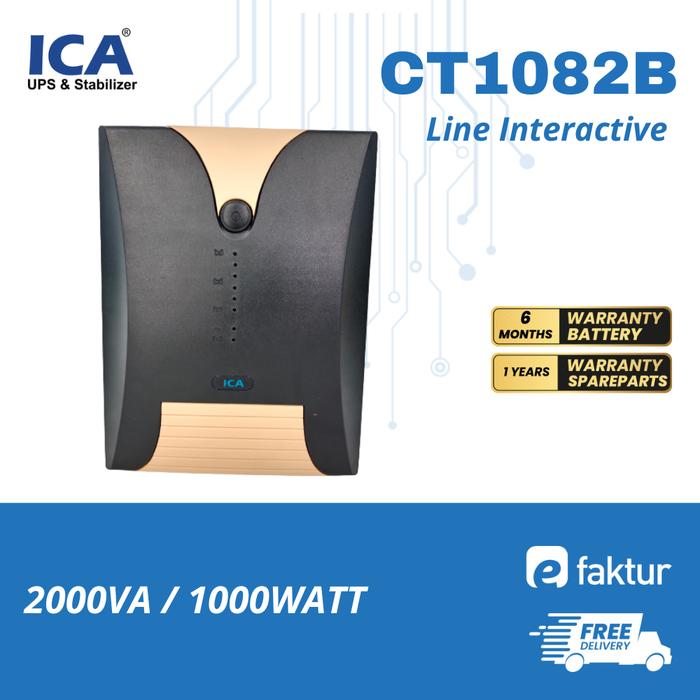 Jual UPS ICA Line Interactive CT1082B Kapasitas 2000VA 1000WATT Anti ...