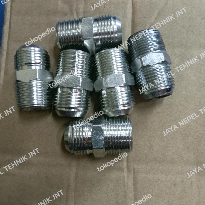 Jual connector Double Nepel 3/4 NPT×3/4 JIC - Jakarta Barat - JAYA ...
