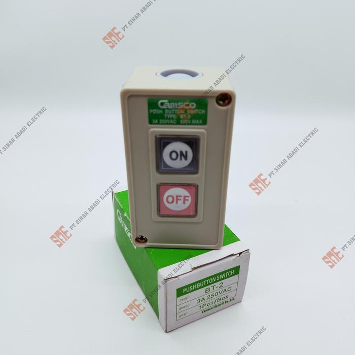 Jual Power Push Button Switch Camsco BT2 BT3 / 3A 250VAC / FRS / On Off - BT2 - Kota Bandung ...