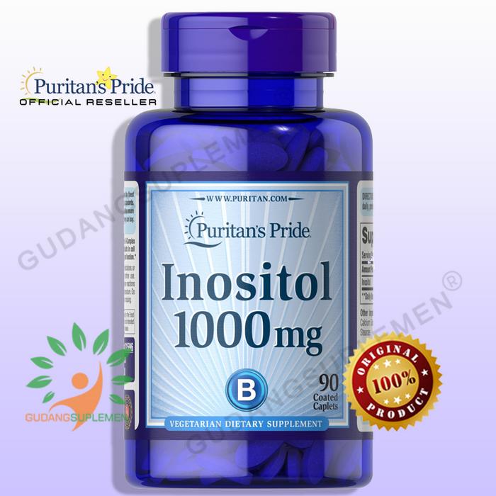 Jual Puritan’s Pride INOSITOL 1000 mg – 90 Coated Caplets -- Serotonin ...