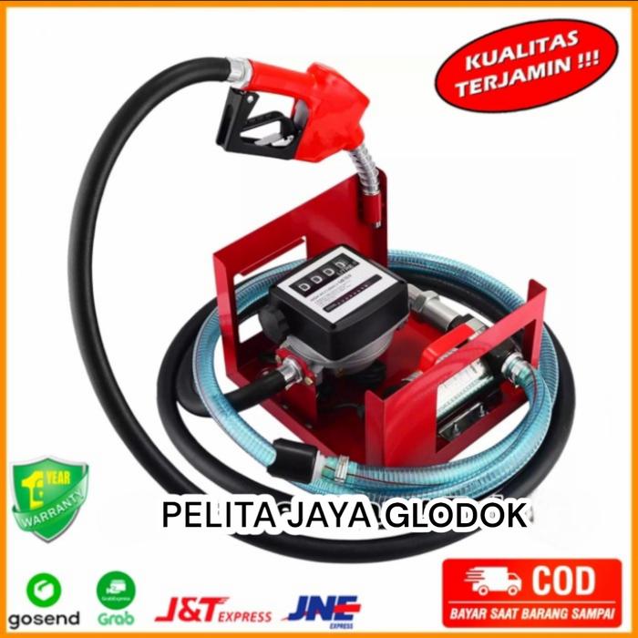 Jual Pompa Transfer BBM Flowmeter Digital Premium Solar Bensin DC 12 ...