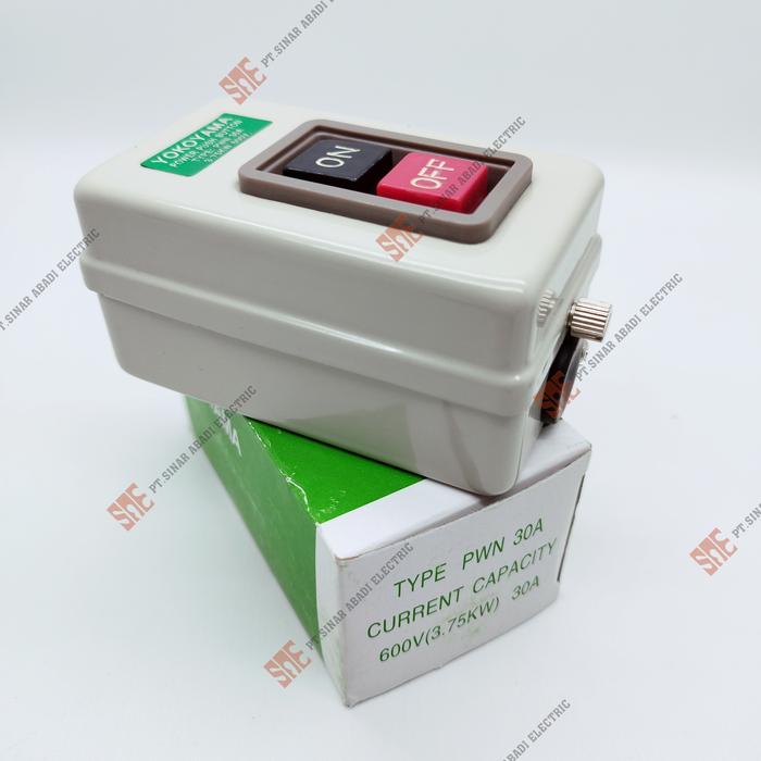 Jual Power Push Button ON OFF Yokoyama PWN 15A 30A 250VAC - PWN 15AMP ...