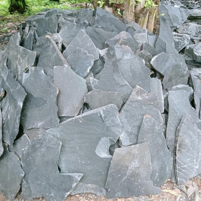 Jual batu teplek alam, batu hias, batu dinding, batu alam hitam - Kota ...