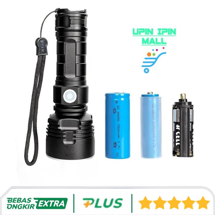 Jual Senter LED USB Rechargeable Waterproof P70 1000Lumens +Adapter ...