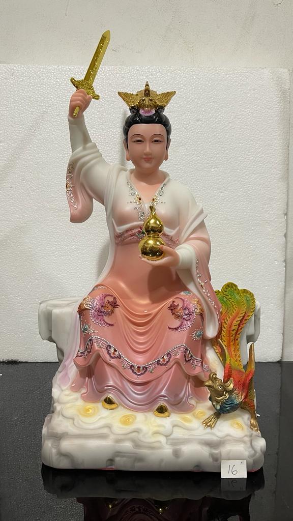 Jual Patung dewi jiu tian xuan ni / kiu tian bahan marmer 16in ...