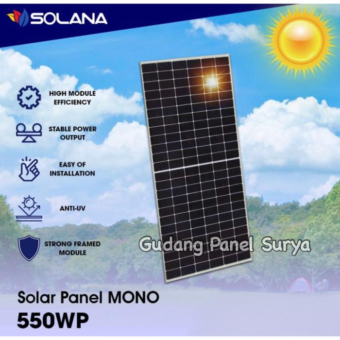 Jual Solar Panel Surya Solarcell PV Solana 550WP Monocrystalline 550wp ...
