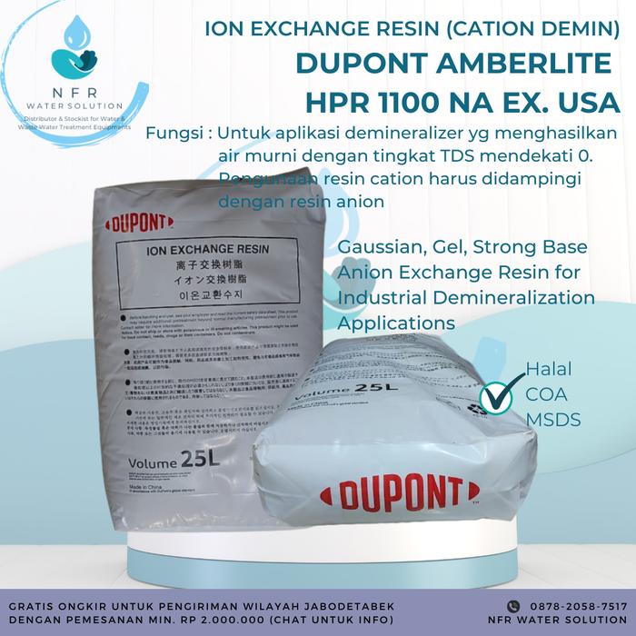 Jual Ion Exchange Resin Cation Dupont Amberlite HPR 1100 NA - Jakarta Utara - NFR Water Solution ...