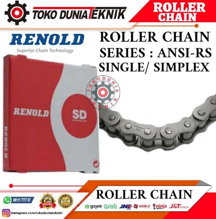 Jual RS 160 ROLLER CHAIN RENOLD SIMPLEX / SINGLE ORIGINAL - Jakarta ...