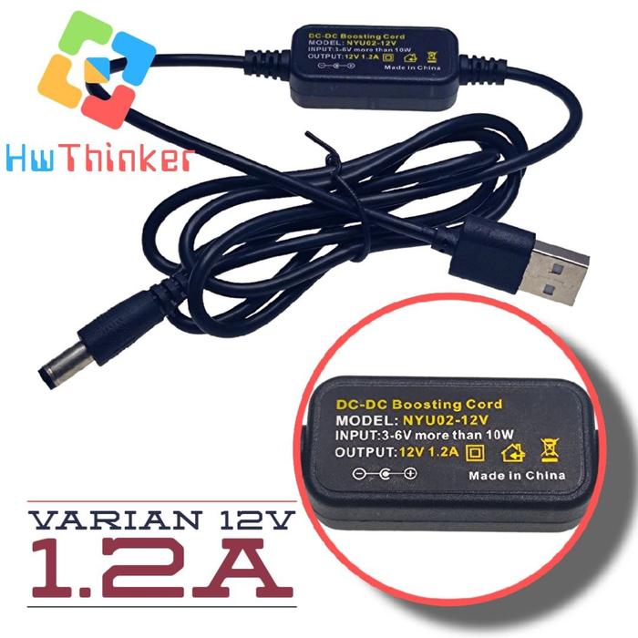 Jual USB kabel Boost DC 5V to DC 9V / 12V Step Up Converter JACK DC ...