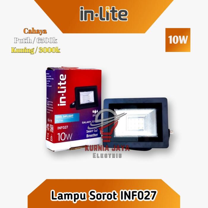Jual Lampu INLITE Flood Light SMD 10W Putih / Cool Daylight Sorot ...