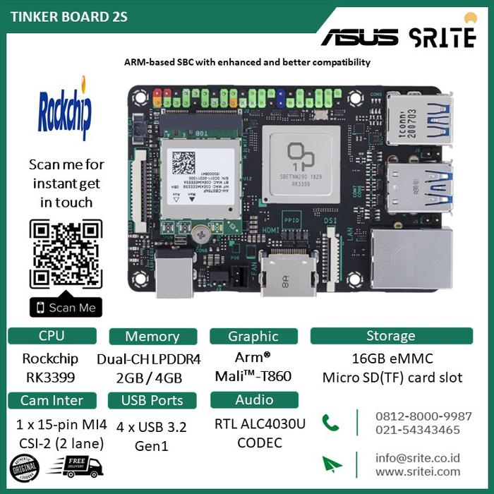Jual Asus Tinker Board 2S/2G/16G 90ME01P0-M0UAY0 - Jakarta Barat ...