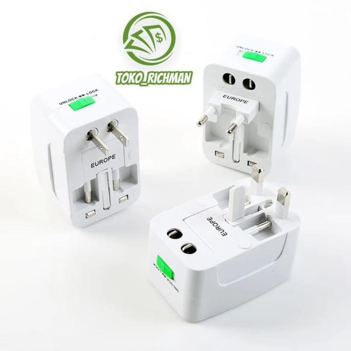 Jual Adaptor world Steker Travel Colokan konversi Multifungsi All in ...