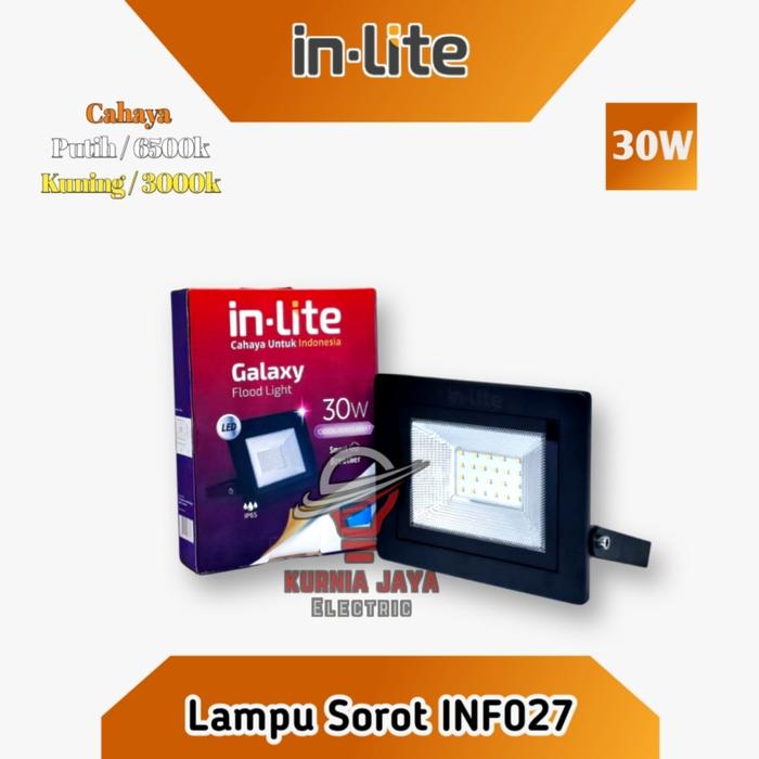 Jual Lampu INLITE Floodlight SMD 30W Putih / Cool Daylight Sorot Tembak ...