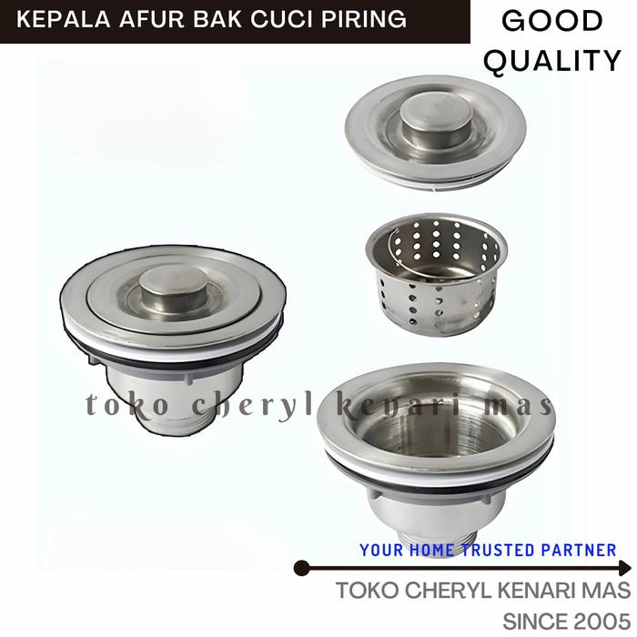 Jual AFUR PEMBUANGAN BAK CUCI PIRING STAINLESS STEEL AVUR KITCHEN SINK ...