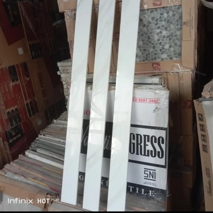 Jual List Plint Granit 10x80 / 10x120 putih marble granit keramik plint ...