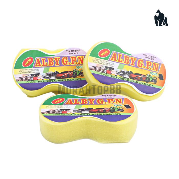 Jual Spon Cuci Motor / Sponge Busa Kuning Bentuk 8 / Spons Foam Wash ...