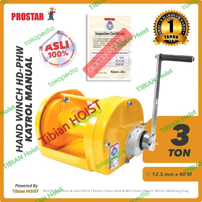 Jual HAND WINCH PORTABLE PROSTAR JAPAN 3TON - Jakarta Barat - TIBIAN ...