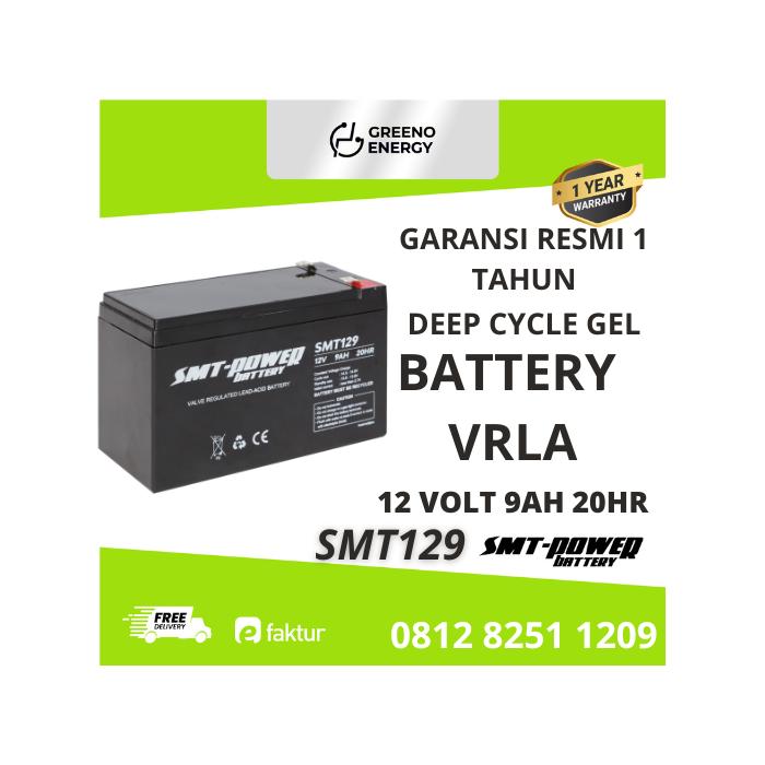 Jual BATTERY SMT POWER 12V 9AH Baterai Aki Kering UPS VRLA SMT129 - Kota Bandung - Greeno Energy ...