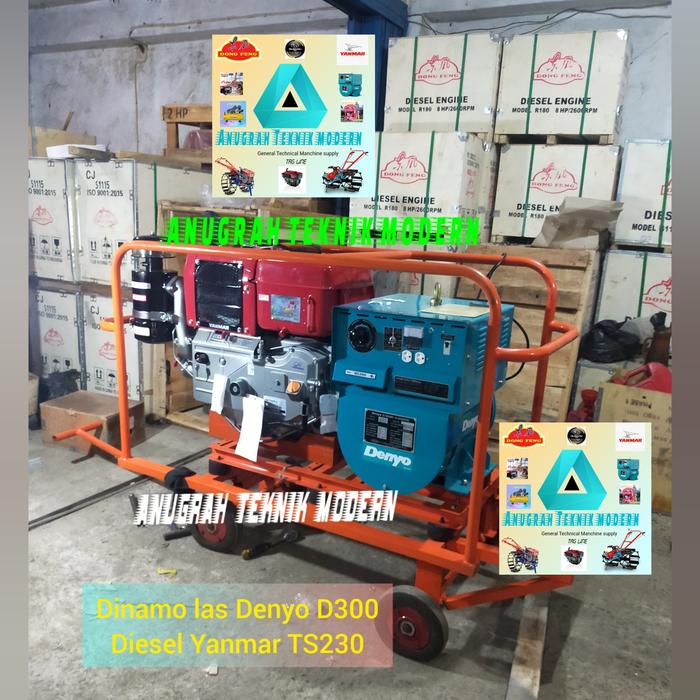 Jual Dinamo las Denyo D300Amper Diesel yanmar TS230R sasis rangka roda ...